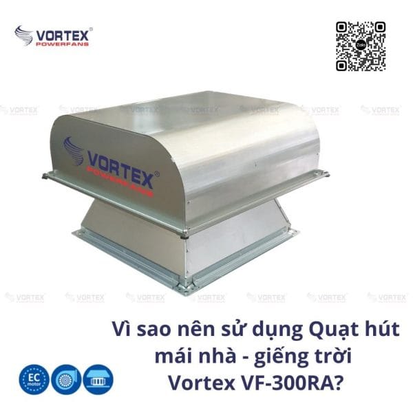 Vì sao nên sử dụng Quạt hút mái nhà - giếng trời Vortex VF-300RA? - Vortex